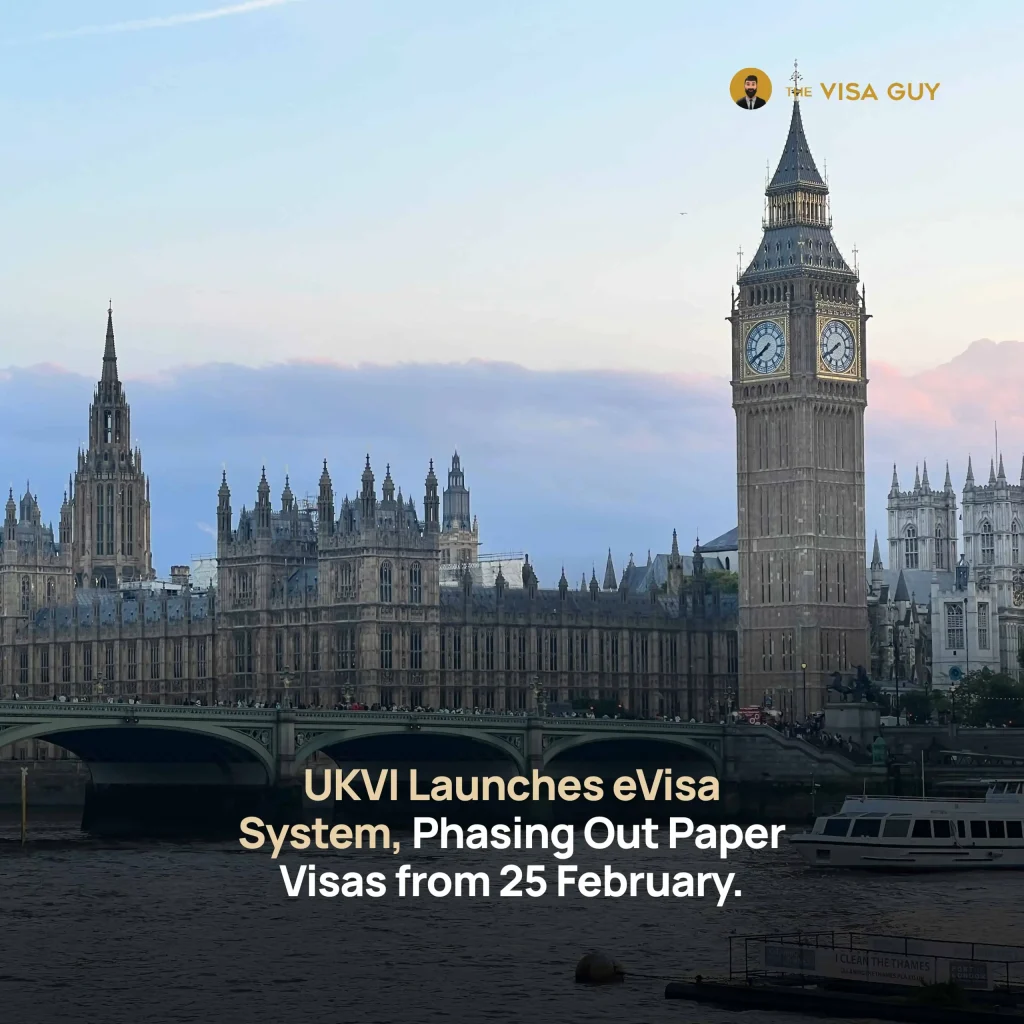 UKVI to Launch eVisa System from 25 February 2026, Ends Paper Visas
